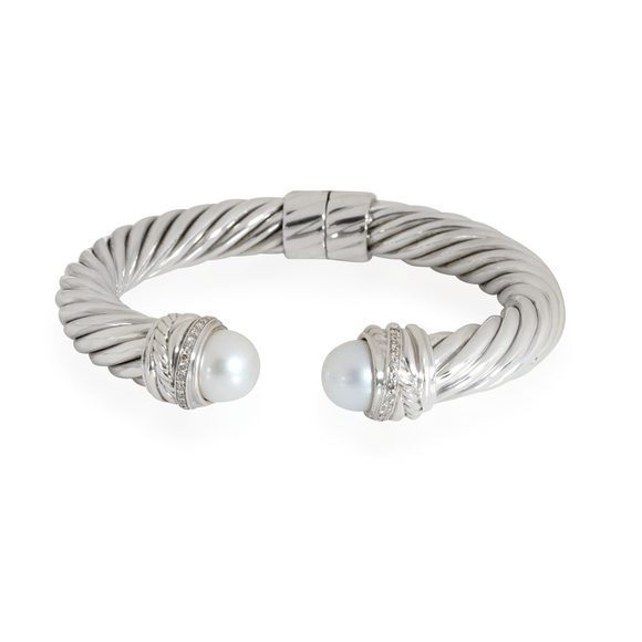David Yurman | Bags | David Yurman Cable Classics Pearl Diamond Bangle ...